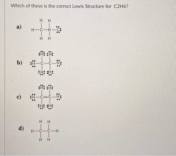 Solved Which of these is the correct Lewis Structure for | Chegg.com