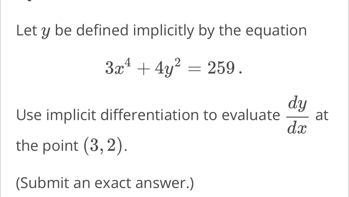 Solved Let y ﻿be defined implicitly by the | Chegg.com