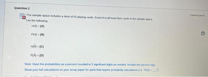 Solved The sample space includes a deck of 52 playing cards. | Chegg.com