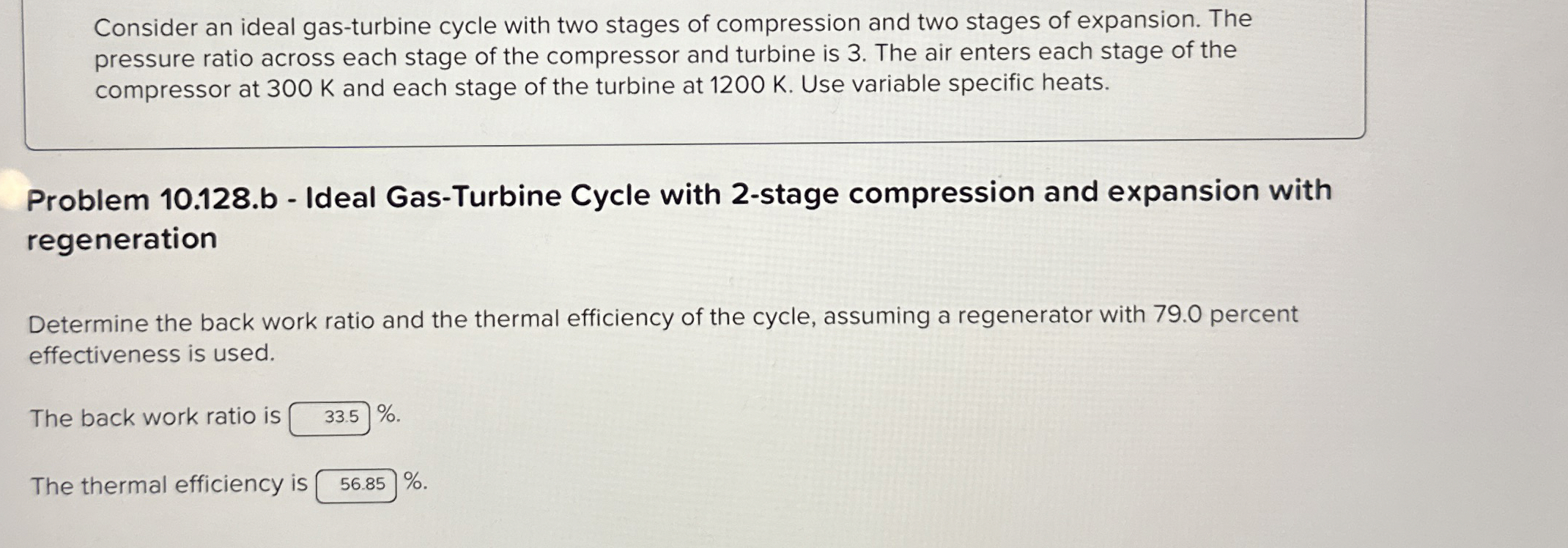 Solved Consider an ideal gas-turbine cycle with two stages | Chegg.com