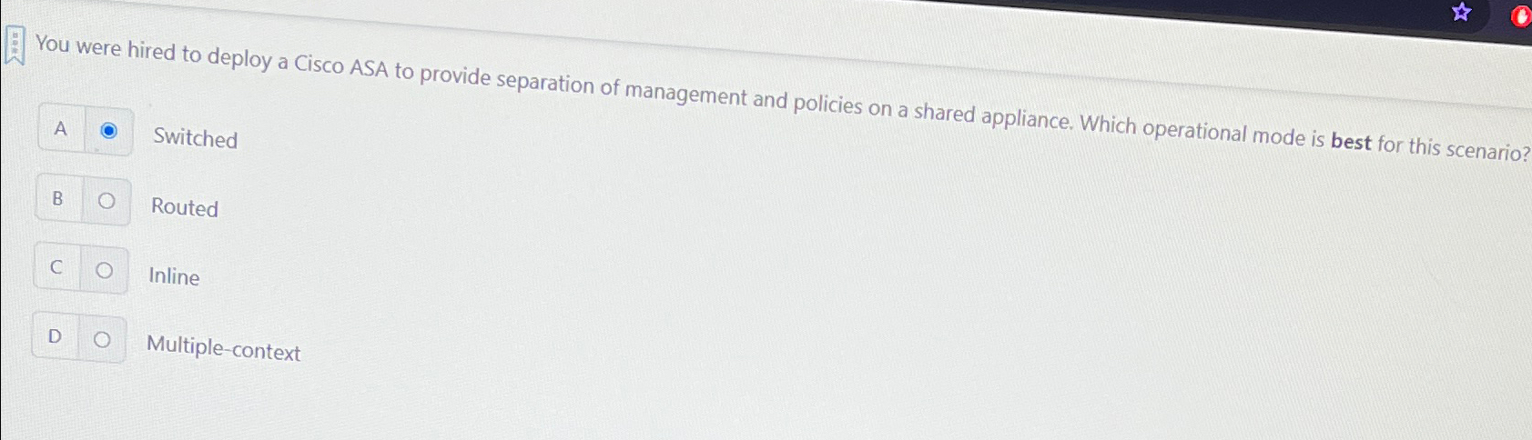 Solved You were hired to deploy a Cisco ASA to provide | Chegg.com