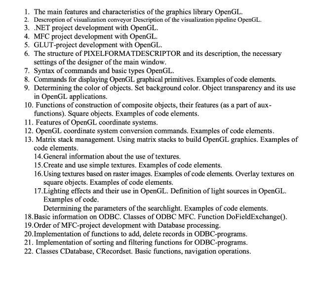 Solved 1. The main features and characteristics of the | Chegg.com