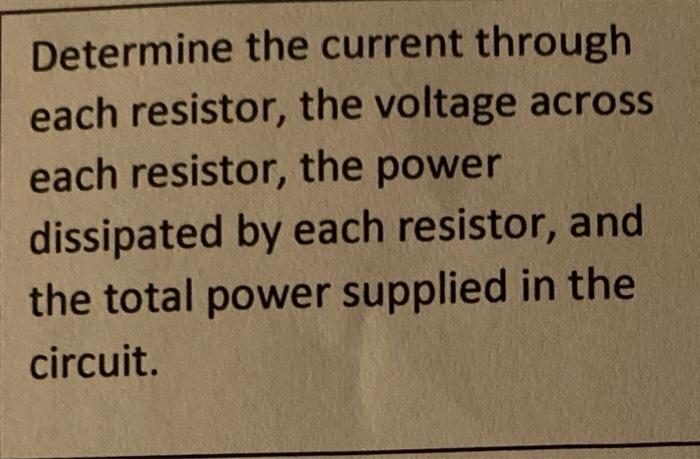 Solved ∑R1R+12VDetermine the current through each resistor, | Chegg.com