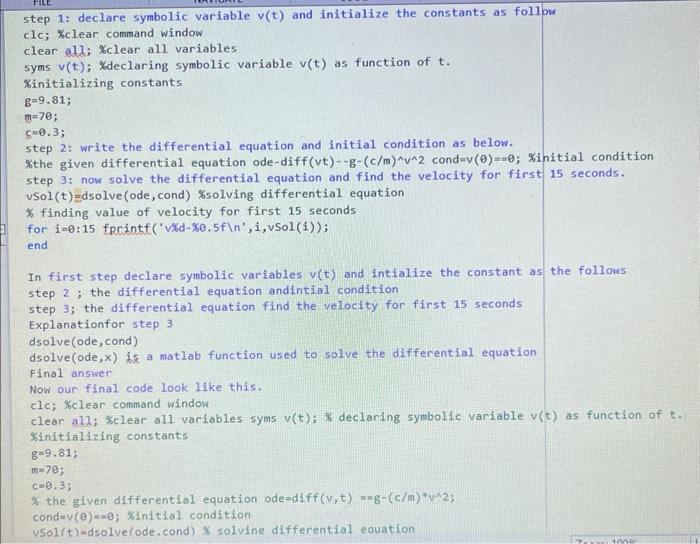 Solved im trying to get this code to work on matlab and | Chegg.com