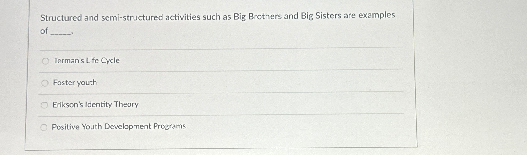 Solved Structured and semi-structured activities such as Big | Chegg.com