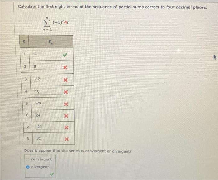 Solved Calculate the first eight terms of the sequence of | Chegg.com