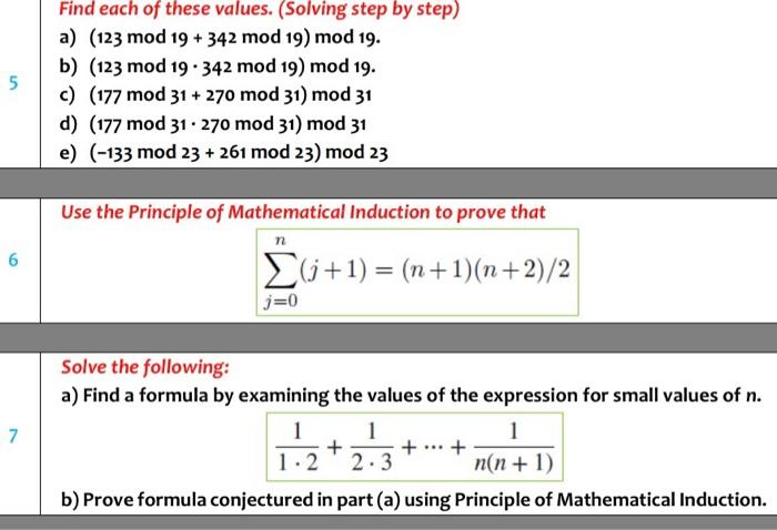 Solved Find each of these values. (Solving step by step) a) | Chegg.com