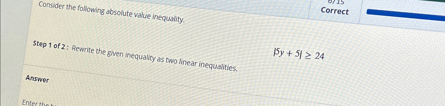 Solved Consider the following absolute value | Chegg.com