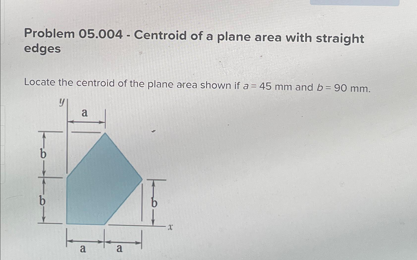 Solved Problem 05.004 - ﻿Centroid of a plane area with | Chegg.com