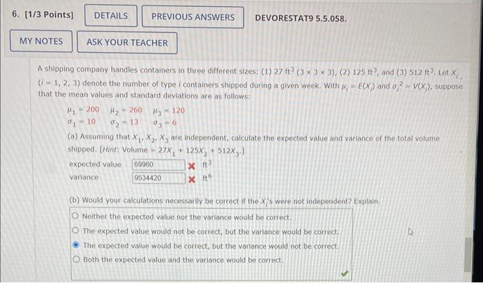 Solved A shipping company handles containers in three | Chegg.com