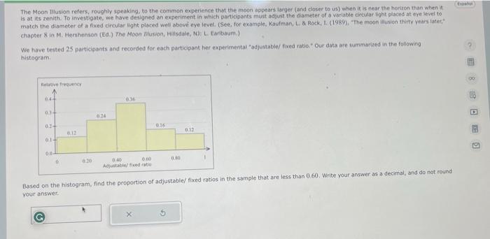Solved The Moon Illusion refers, roughly speaking, to the | Chegg.com