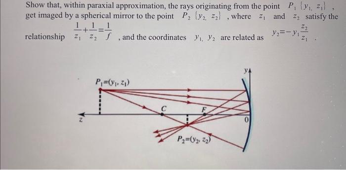 Show That Within Paraxial Approximation The Rays