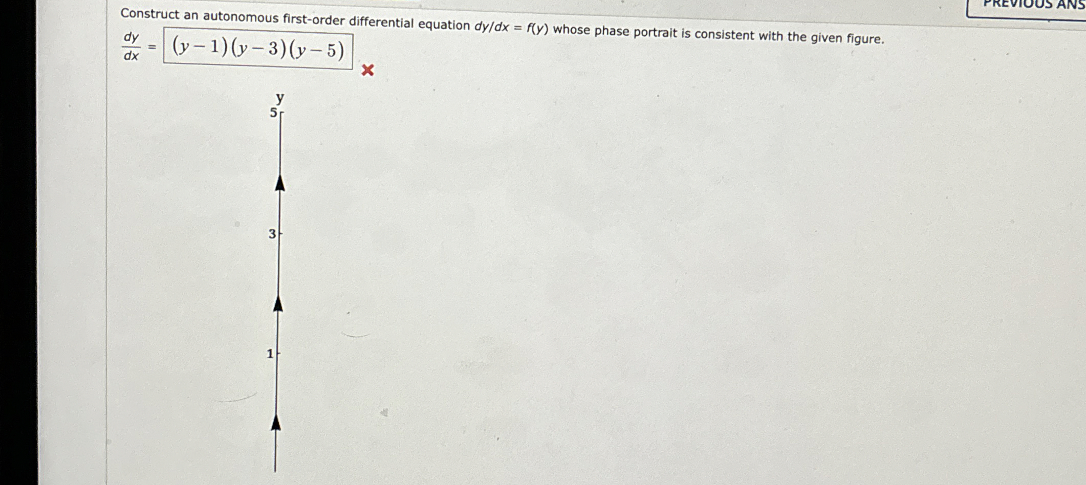 Solved Construct an autonomous first-order differential | Chegg.com