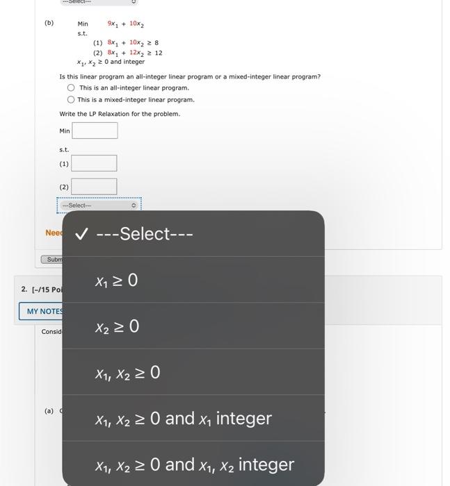 Solved Indicate which of the following is an all-integer | Chegg.com