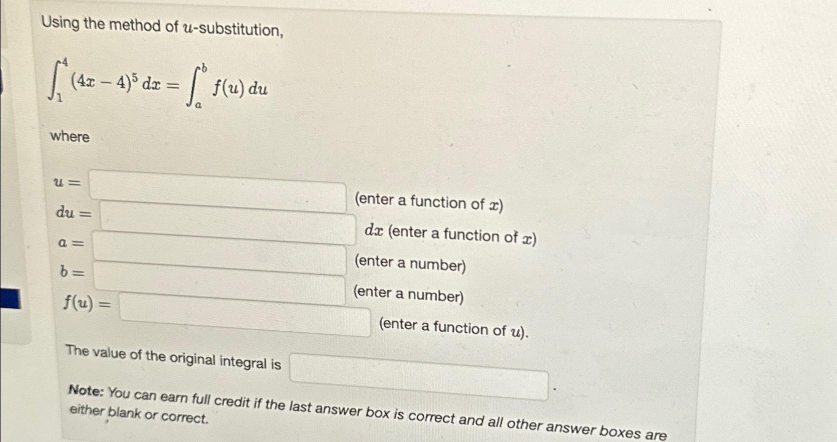 Solved Using the method of u-substitution,\\n\\\\int_1^4 | Chegg.com