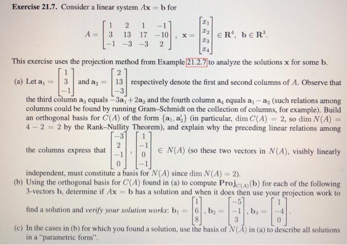 Solved Exercise 21.7. Consider a linear system Ax b for 11 | Chegg.com