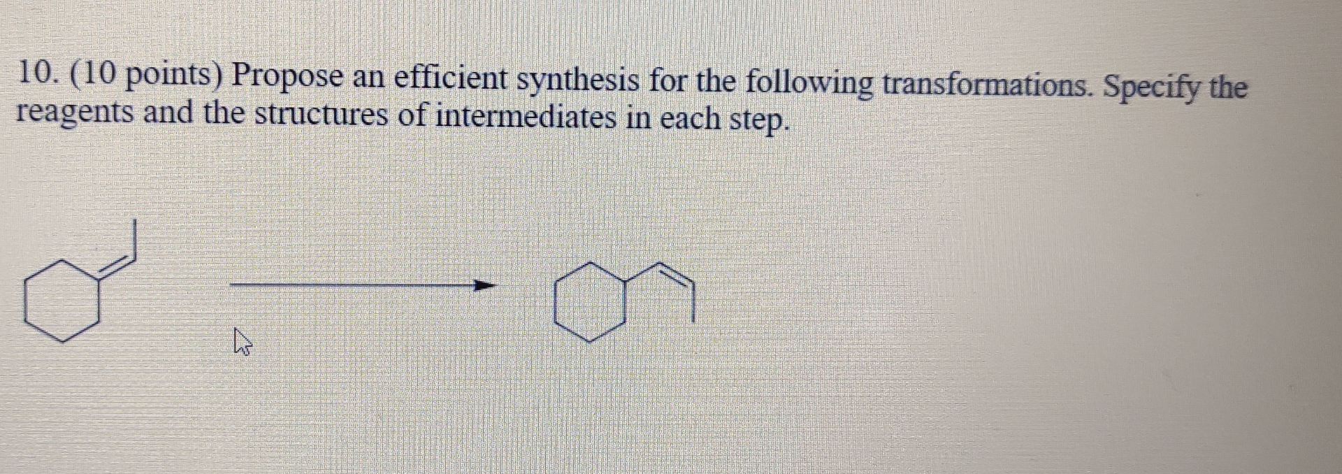 Solved (10 ﻿points) ﻿Propose an efficient synthesis for the | Chegg.com