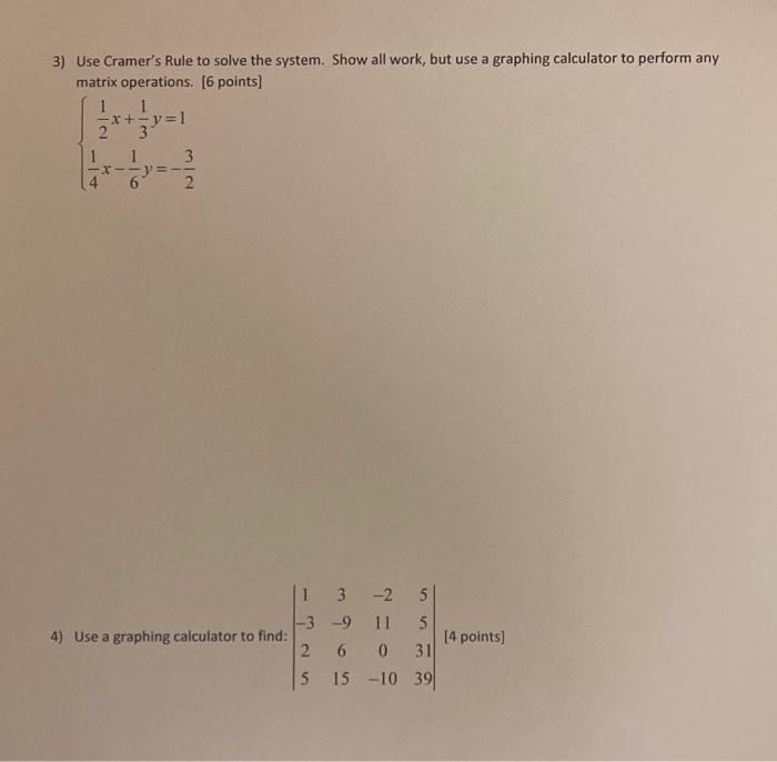 Solved 2) Use a matrix equation to solve the following | Chegg.com