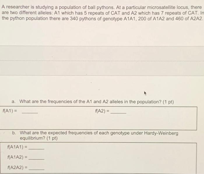 Solved A researcher is studying a population of ball | Chegg.com