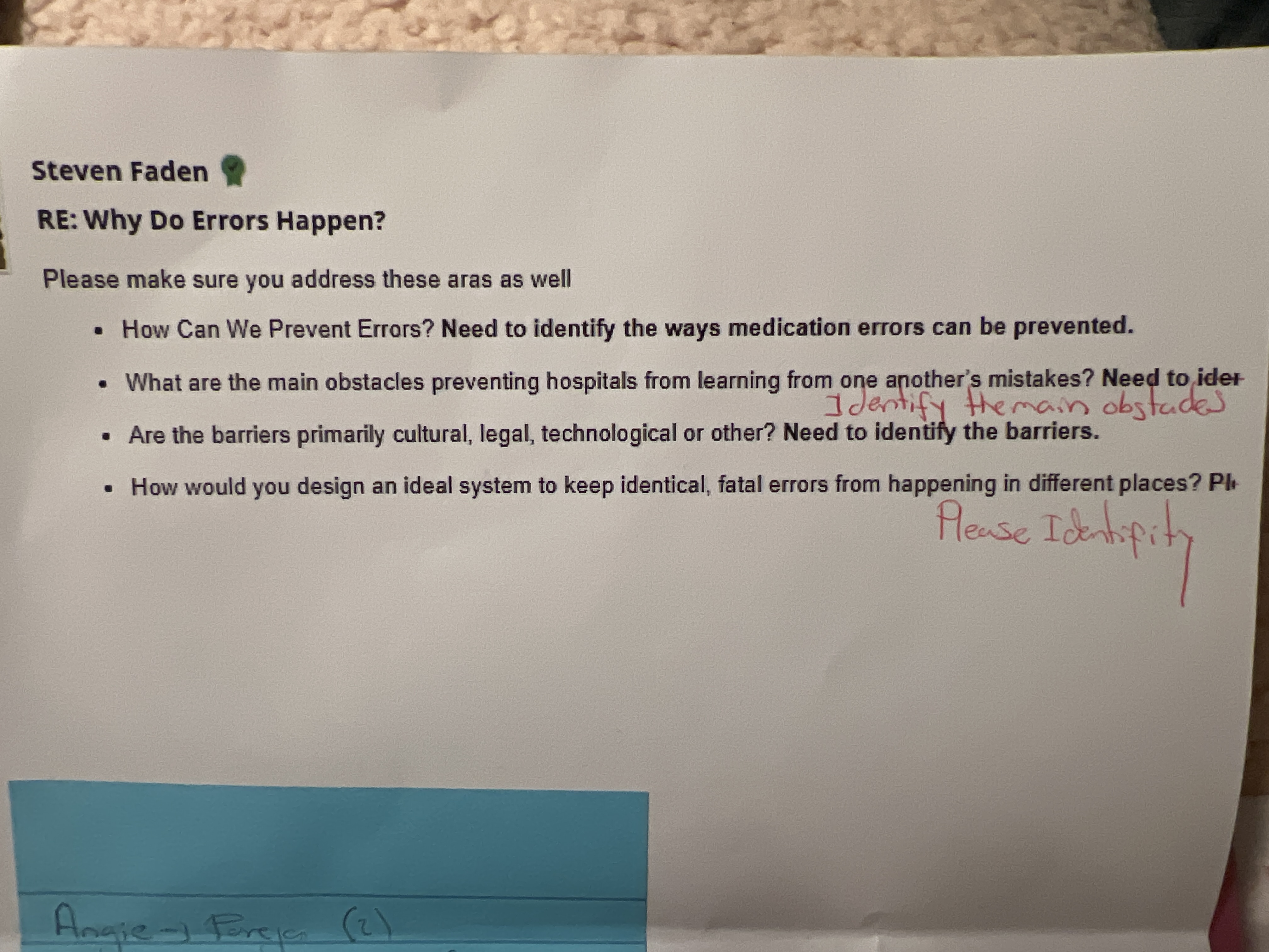 Solved RE: Why Do Errors Happen?Please make sure you address | Chegg.com