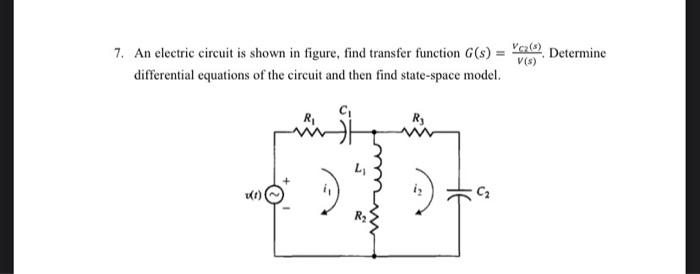Solved Determine 7 An Electric Circuit Is Shown In Figure 