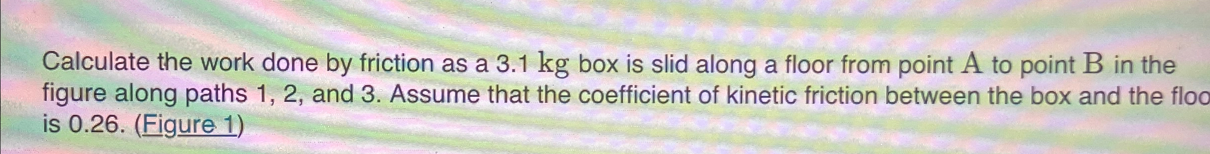 Solved Calculate the work done by friction as a 3.1kg ﻿box | Chegg.com