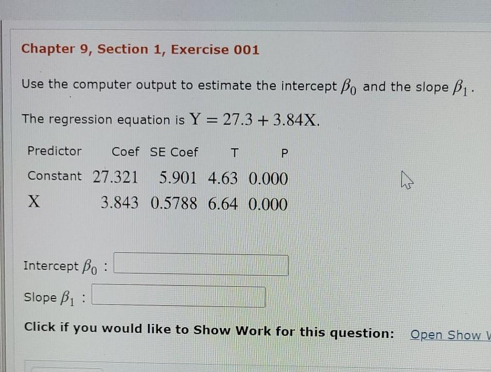 Solved Chapter 9, Section 1, Exercise 001 Use the computer | Chegg.com