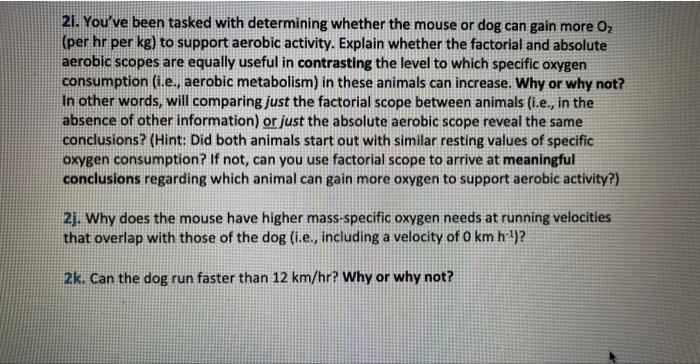 Solved i already found absolute/factorial aerobic scope for | Chegg.com