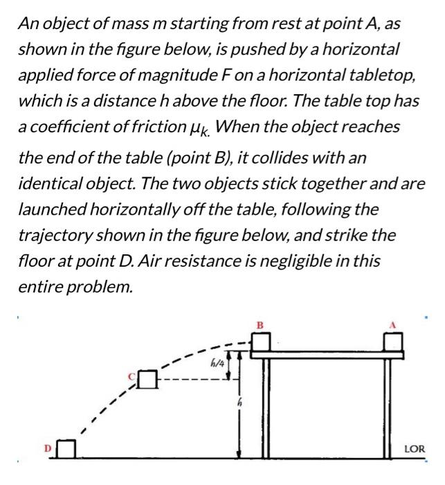 Solved Draw a diagram of forces (FBD) justifying the | Chegg.com