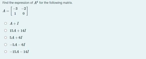 Solved Find the expression of A* for the following matrix. | Chegg.com