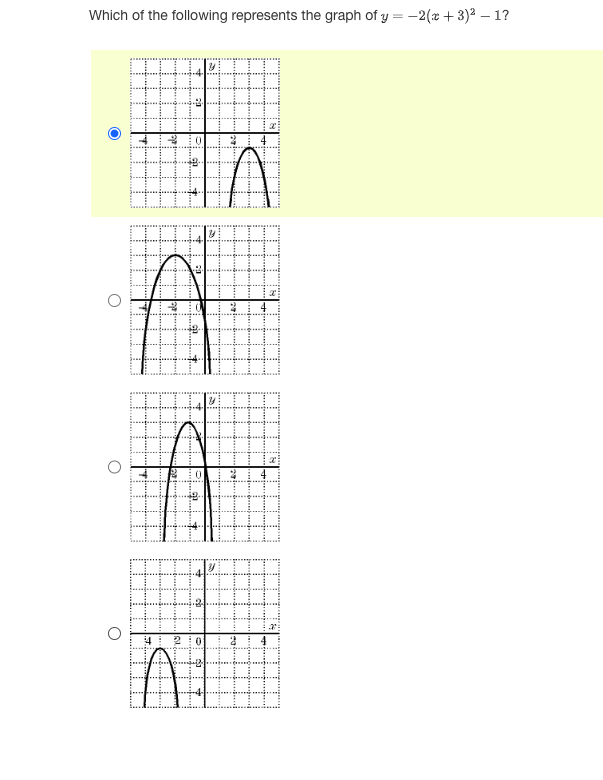 Solved Which of the following represents the graph of | Chegg.com