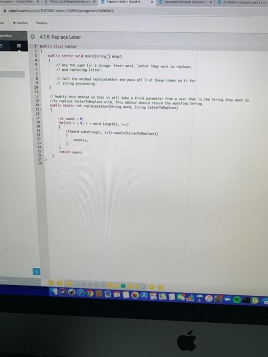 Solved LE My Section Practice Let's Exercise 4.3.6: Replace | Chegg.com