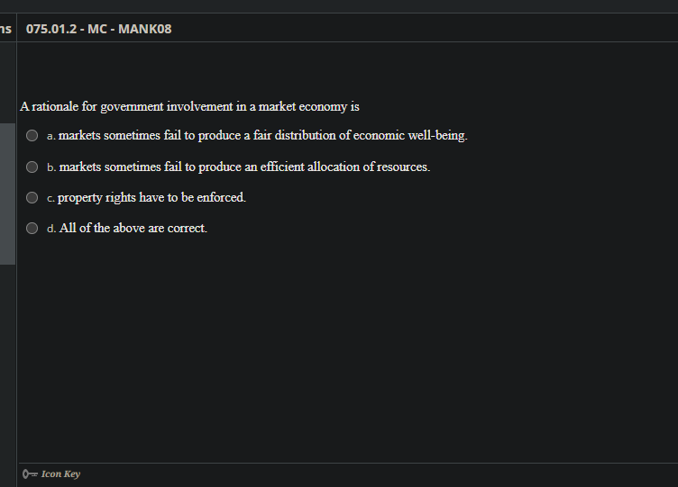 Solved 075.01.2 - ﻿MC - ﻿MANK08A rationale for govemment | Chegg.com