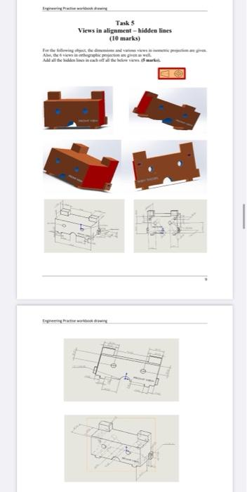 Solved Engineering Practise workbook drawing Task 4 (2 | Chegg.com