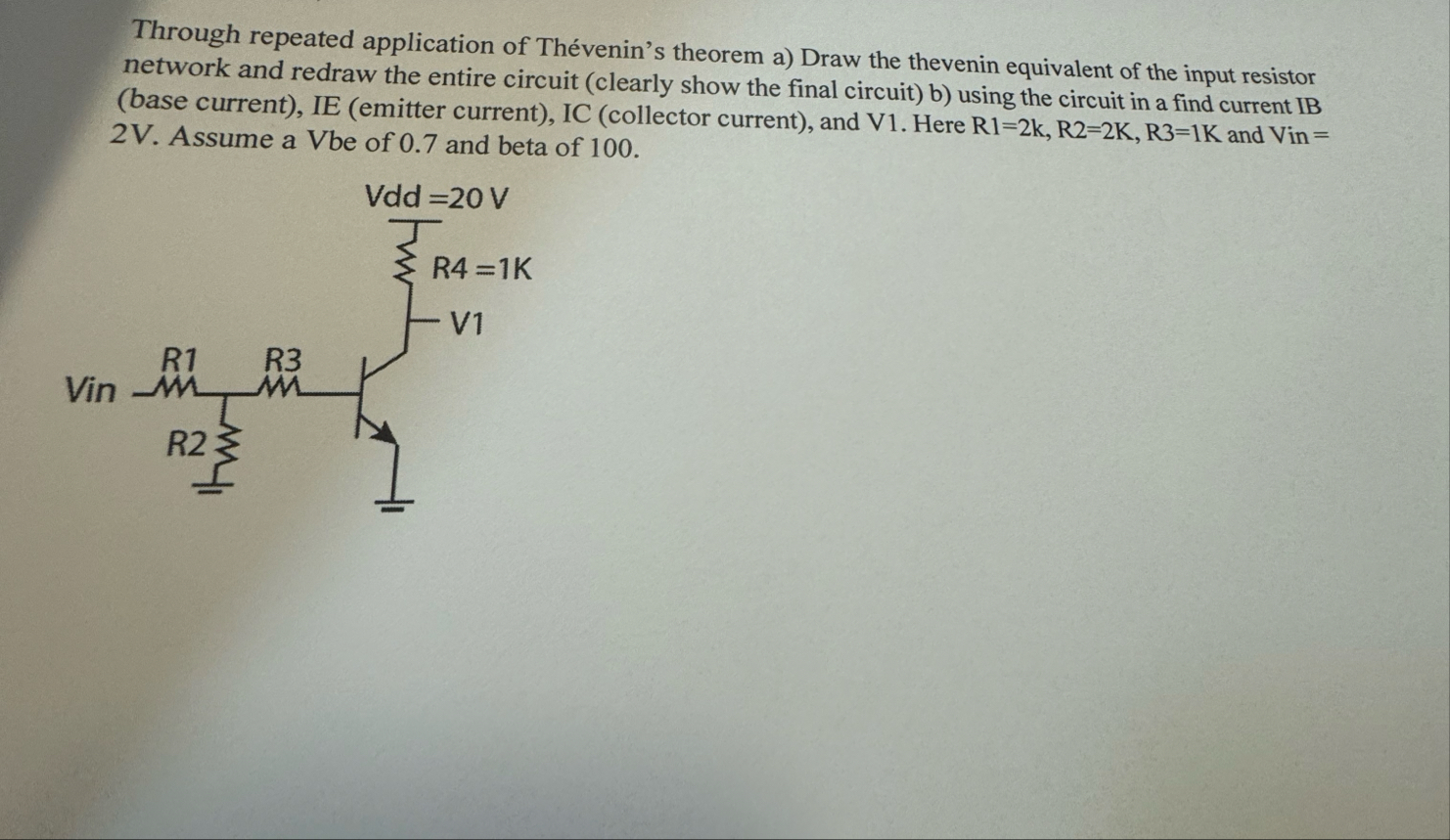 Solved Through repeated application of Thévenin's theorem a) | Chegg.com