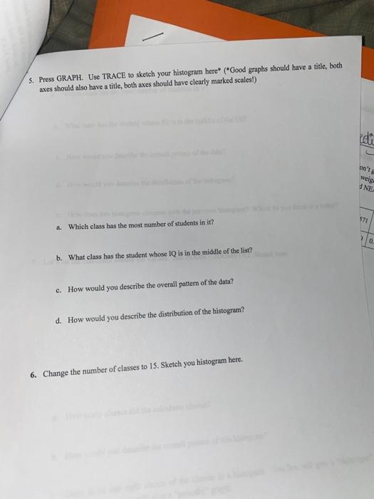 STAT 1350: Elementary Statistics Lab Activity Name(s) | Chegg.com