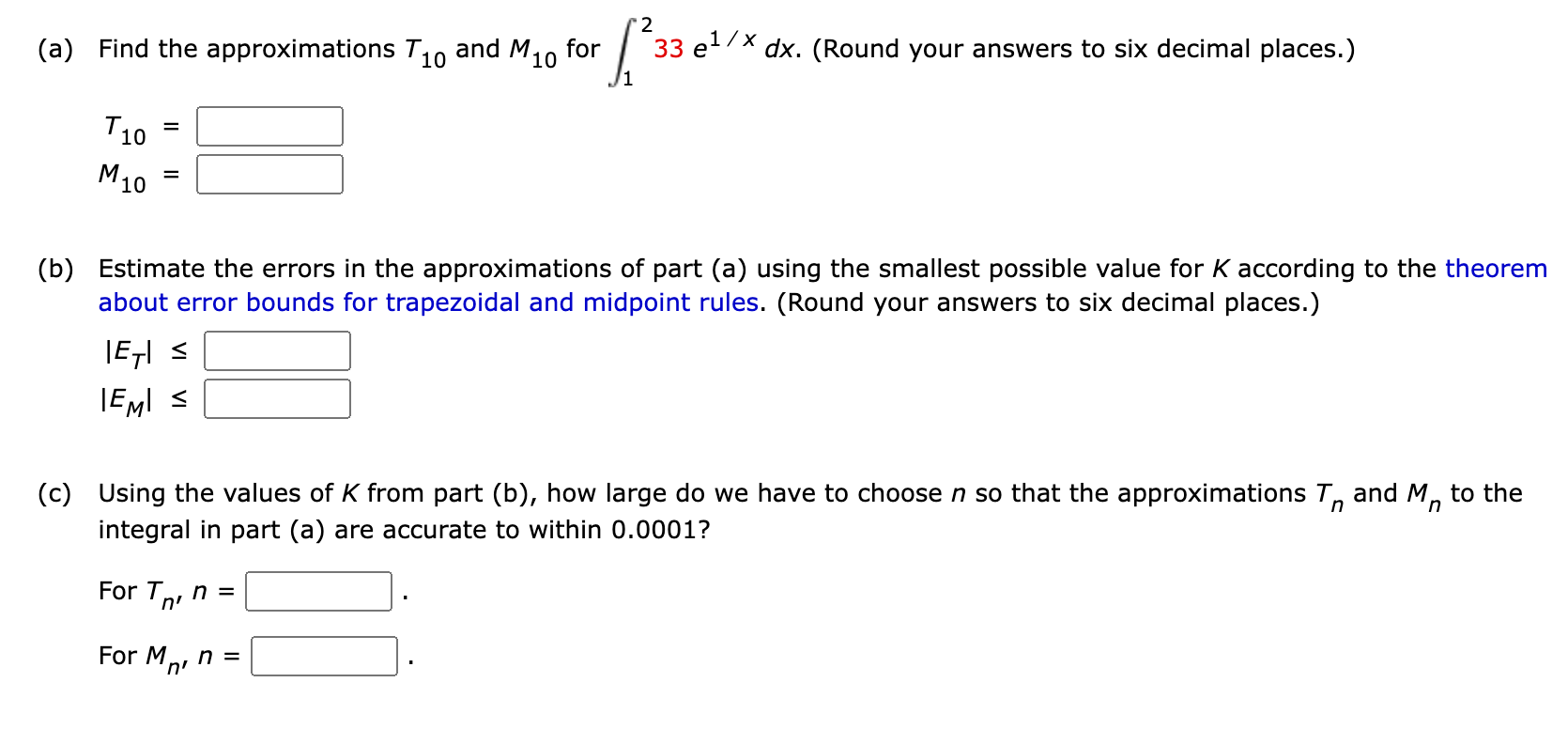 Solved |ET|≤|EM|≤(c) ﻿Using the values of K ﻿from part (b), | Chegg.com
