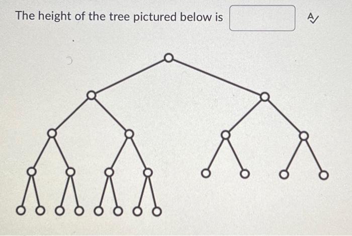 Solved The height of the tree pictured below is | Chegg.com