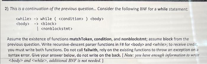 Solved 1) Consider the following BNF for a block statement: | Chegg.com
