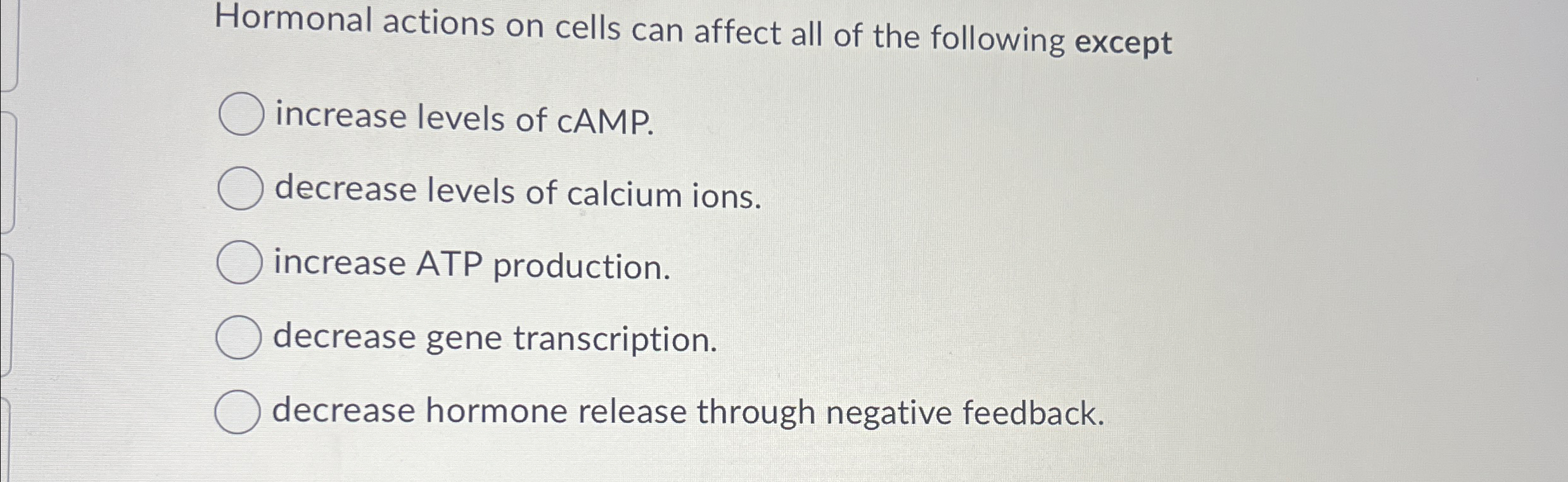 Solved Hormonal actions on cells can affect all of the | Chegg.com