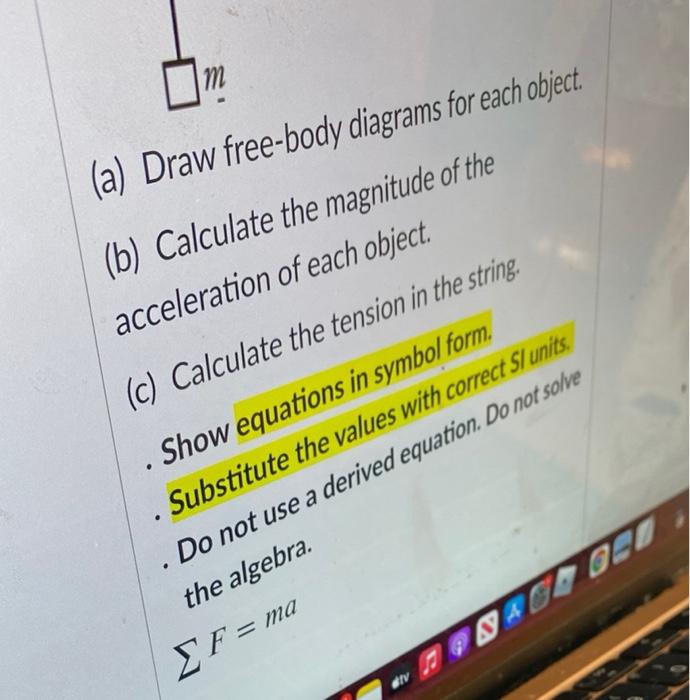 Solved Two objects are connected by a very light flexible | Chegg.com