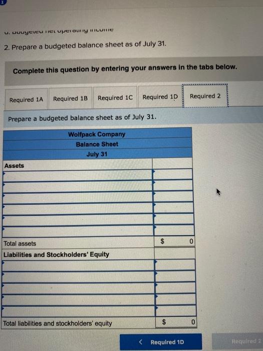 Solved Exercise 8-18 (Algo) Cash Flows; Budgeted Income | Chegg.com