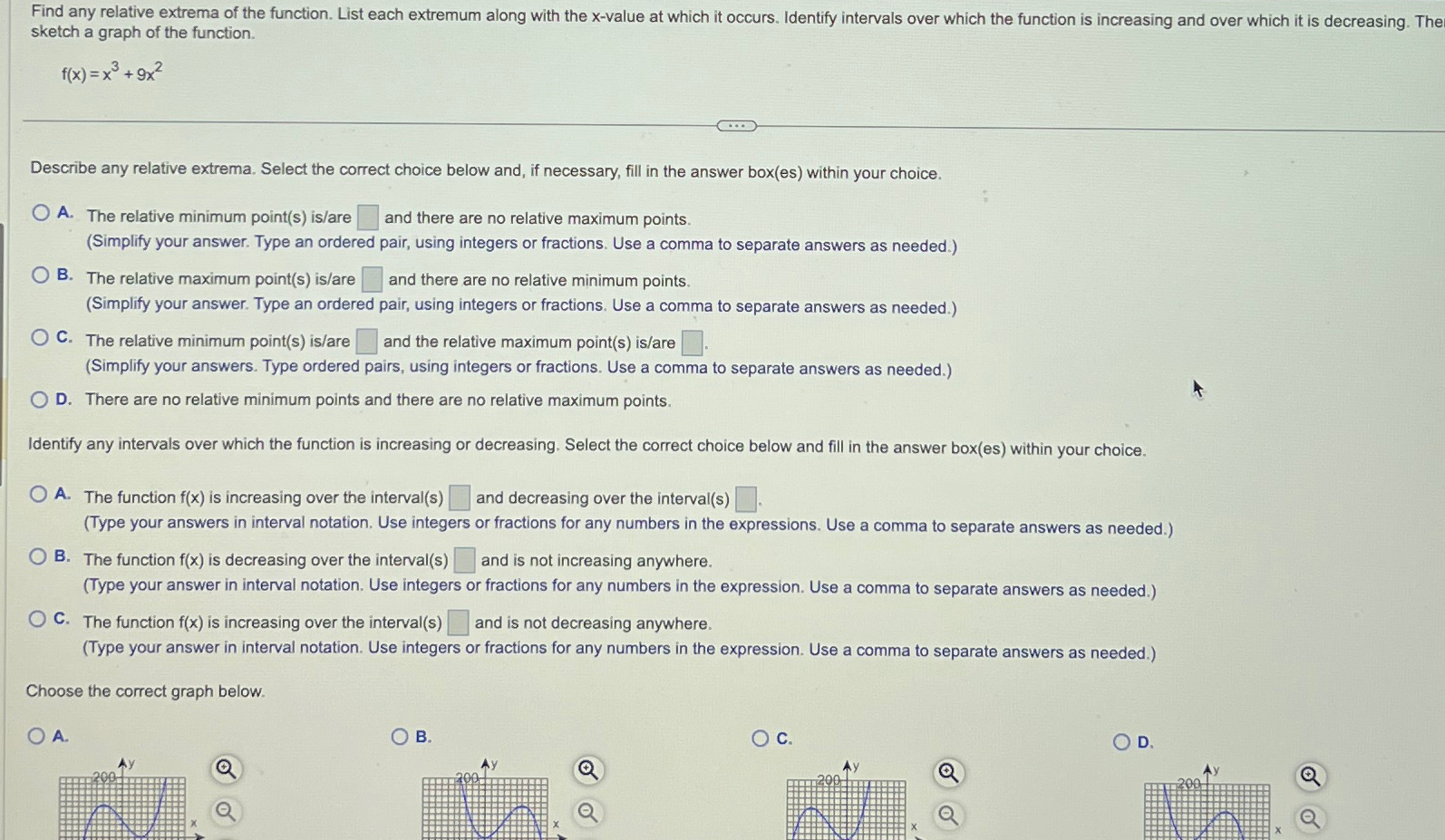 Solved Find any relative extrema of the function. List each | Chegg.com