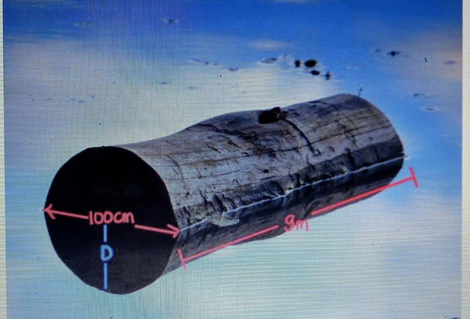 Solved consider the 9-meter long cylindrical block having a | Chegg.com