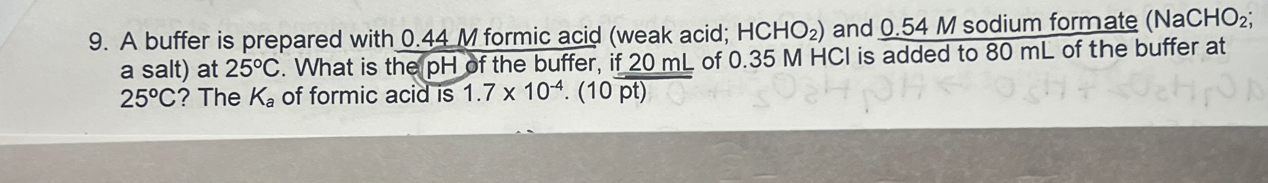 Solved A buffer is prepared with 0.44 ﻿M formic acid (weak | Chegg.com