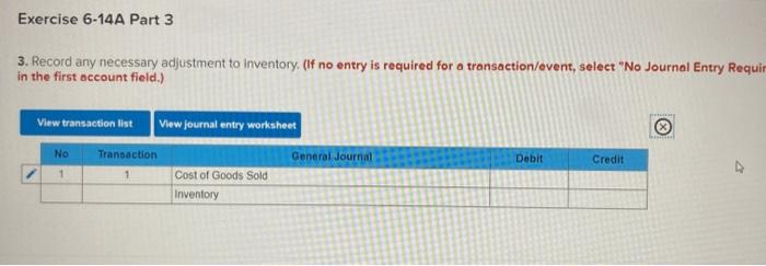 Solved Required information Exercise 6-14A Calculate | Chegg.com