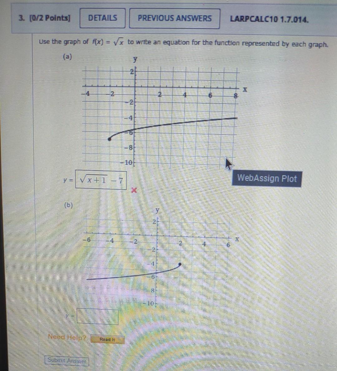 Solved Use the graph of f(x)=x to write an equation for the | Chegg.com