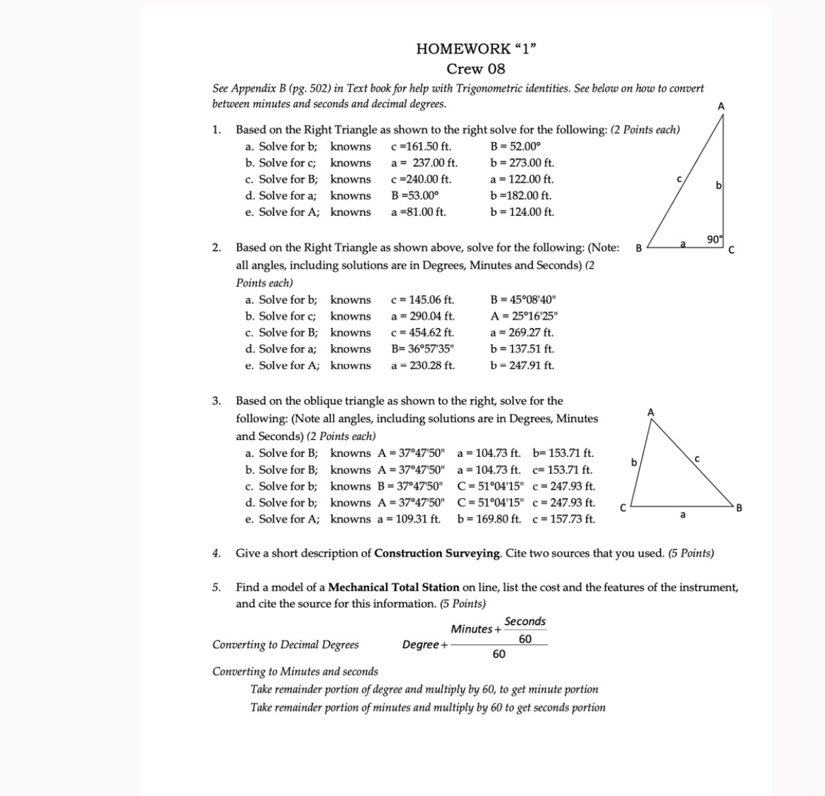 Solved HOMEWORK “ 1 ”Crew 08See Appendix B (pg. 502) ﻿in | Chegg.com