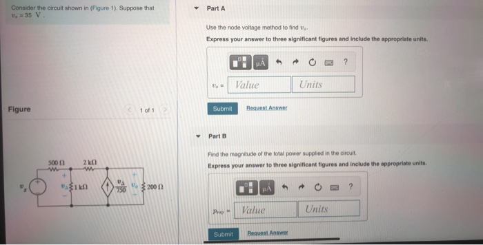 Solved Part A Consider the circuit shown in (Figure 1). | Chegg.com