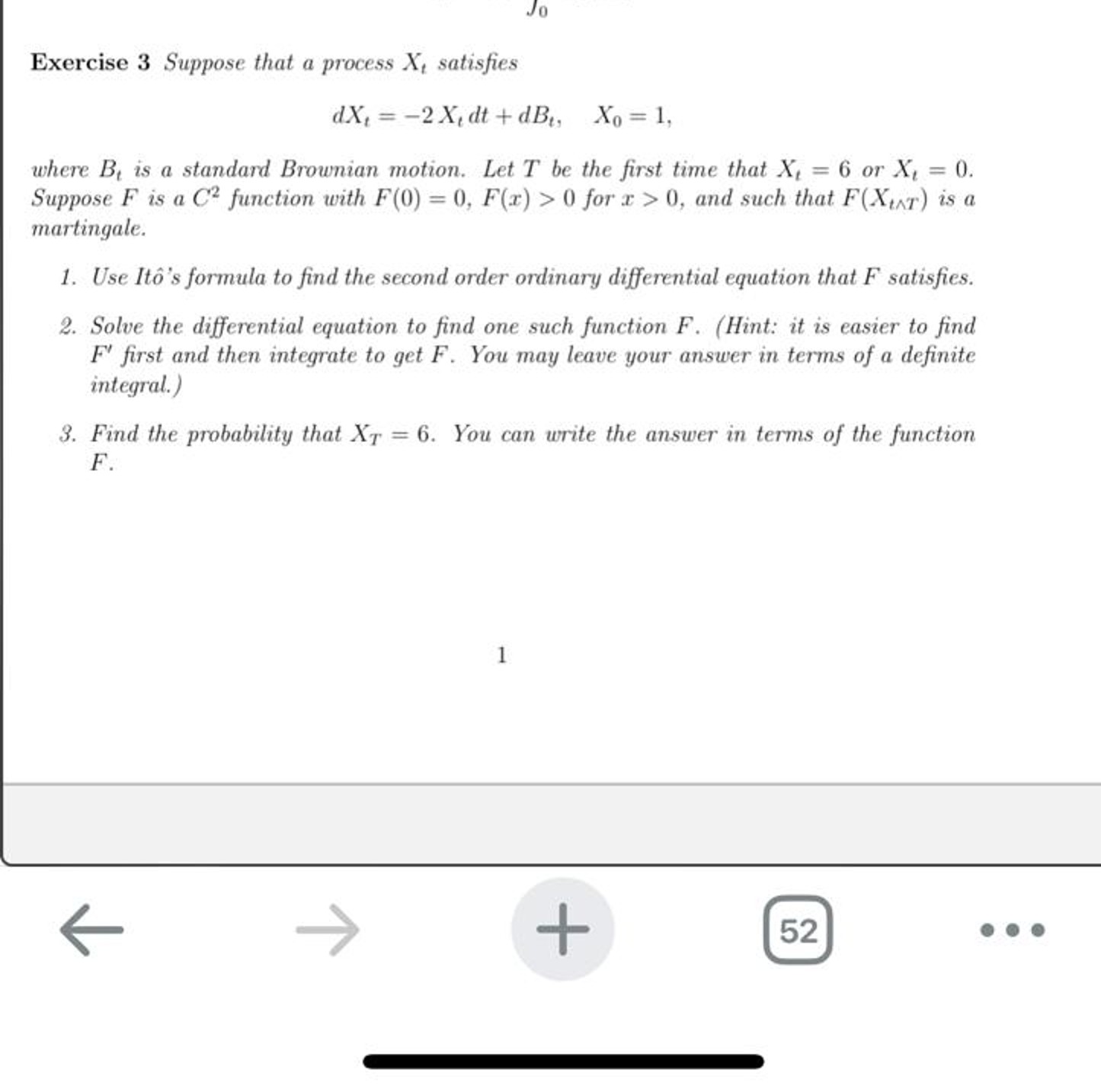 Solved Exercise 3 ﻿Suppose that a process xt | Chegg.com